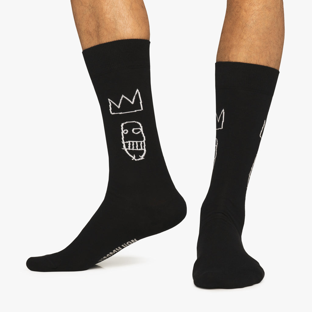 Chaussettes originales | Baquiat Sugar Ray Robinson | Basquiat x Jimmy Lion
